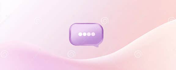 Minimalistic Chat Icon on Pink Gradient Background Stock Photo - Image ...
