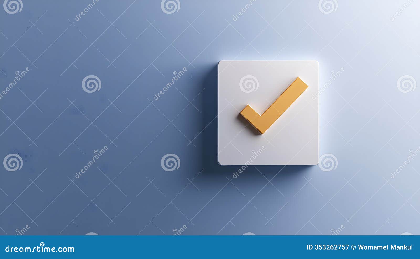 Minimalistic Checkmark Icon Centered on a Soft Blue Background Ideal ...