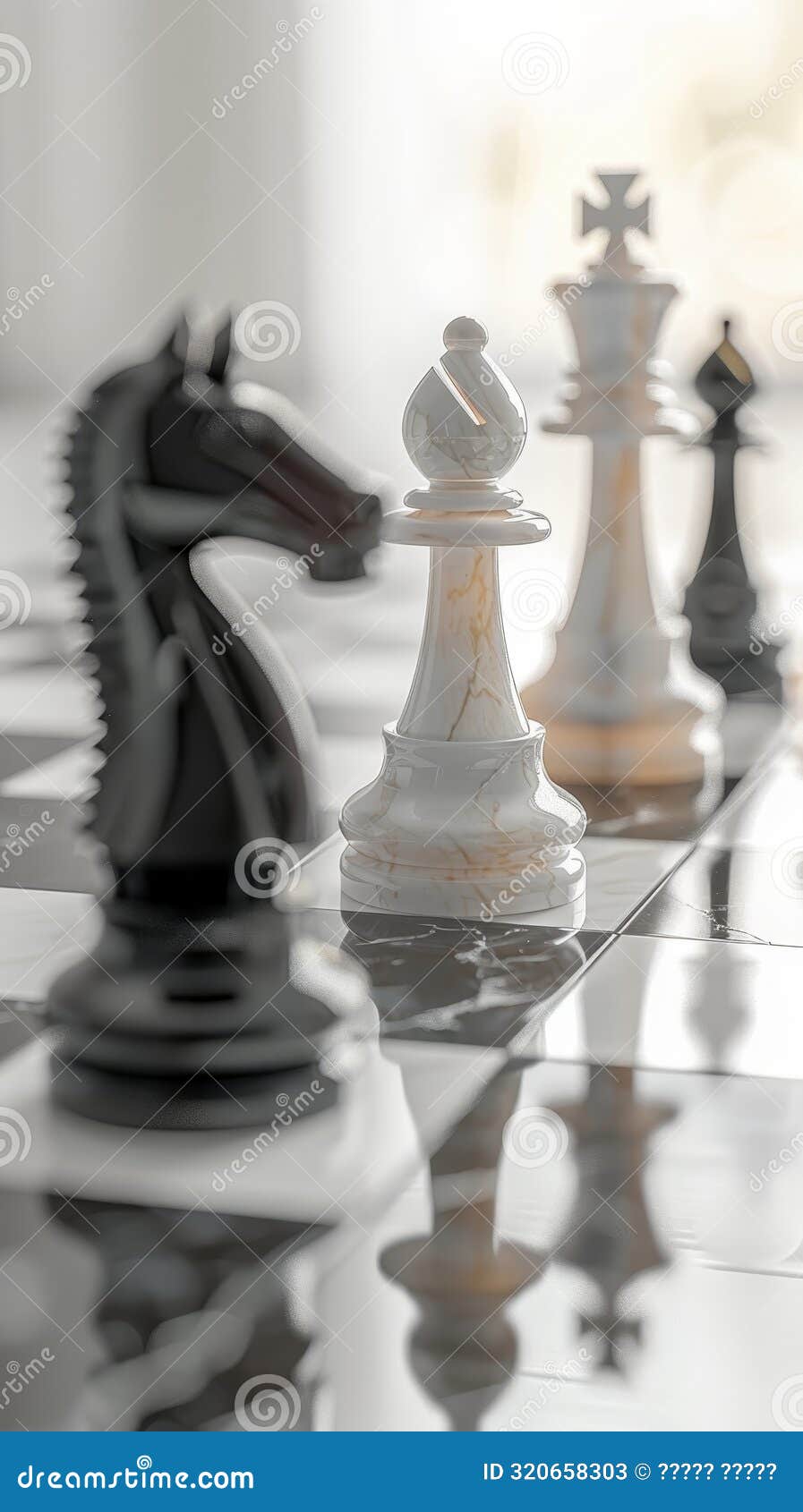 Minimalistic Chess Board, Pieces, Bright Clean Design, Isolated on ...