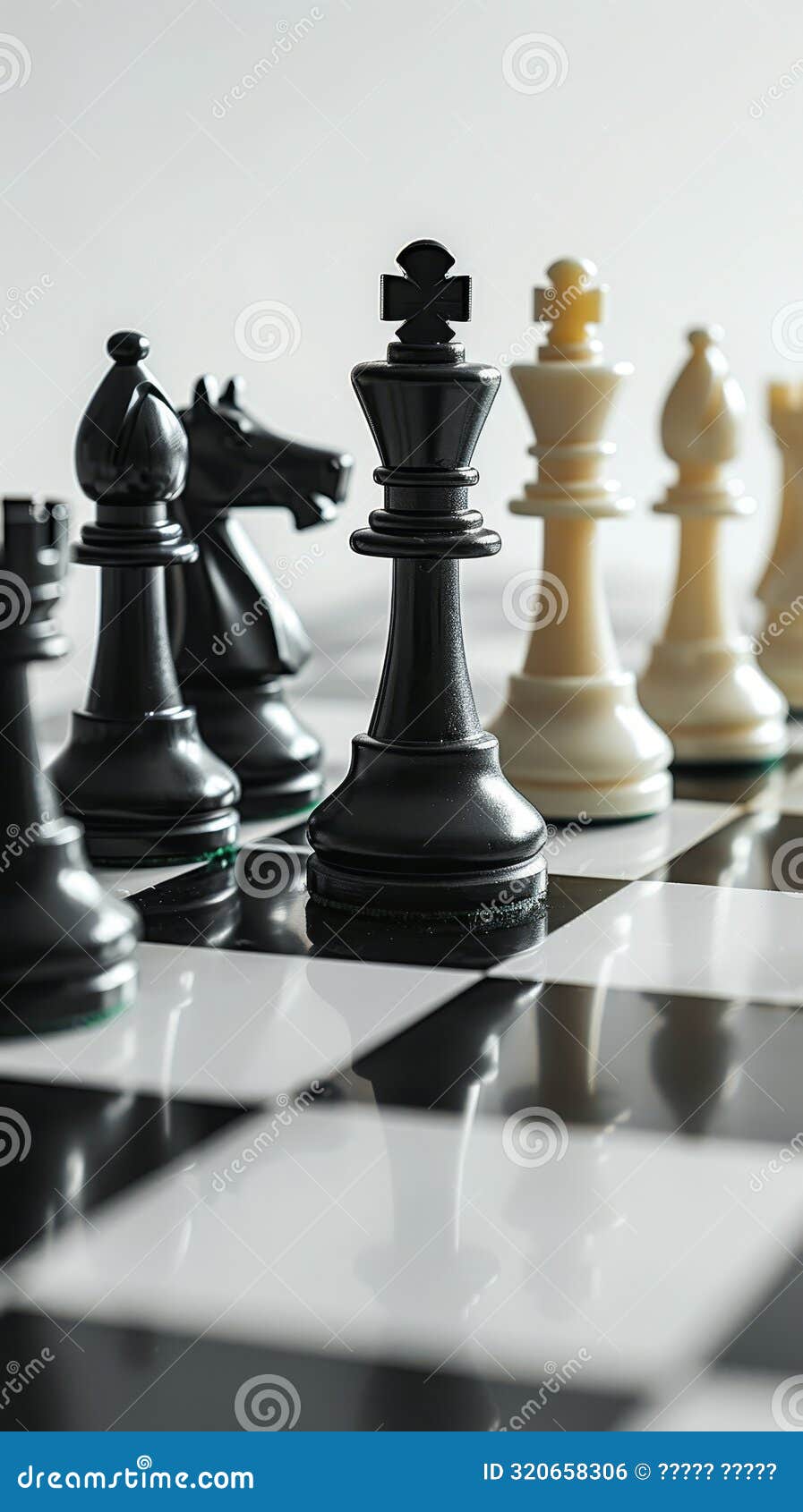 Minimalistic Chess Set Design With Clean And Bright Pieces On Isolated ...