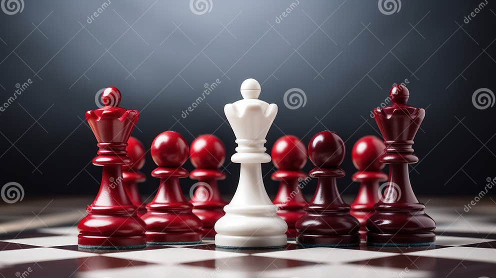 Minimalistic Chess Pieces on Heart-Patterned Chessboard AI Generated ...