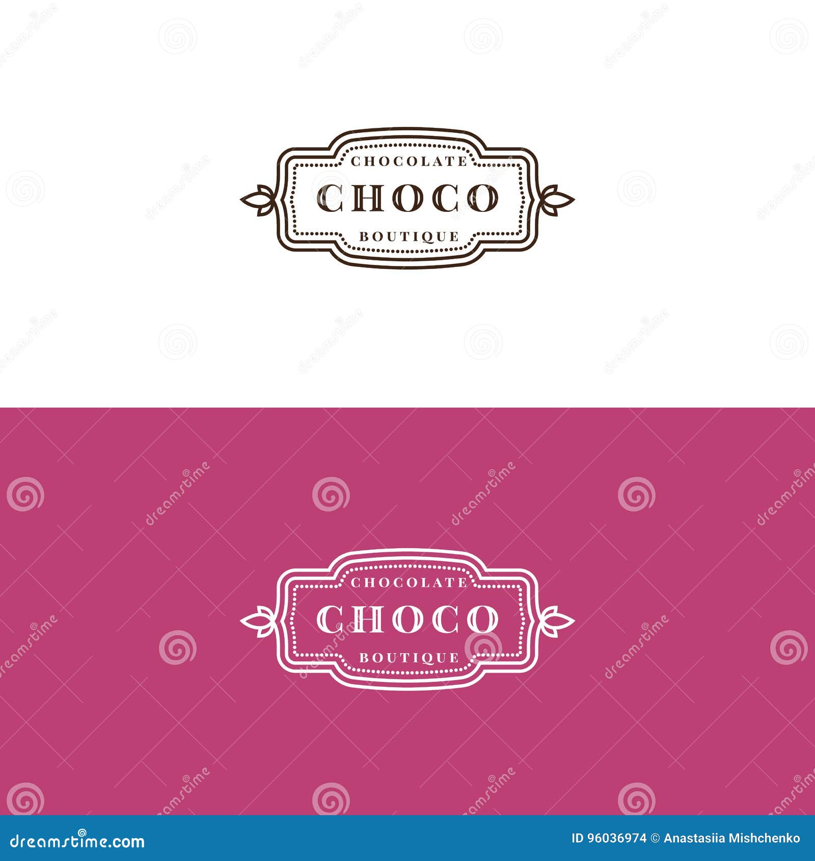Minimalistic Chocolate Shop Label Design. Stock Vector - Illustration ...