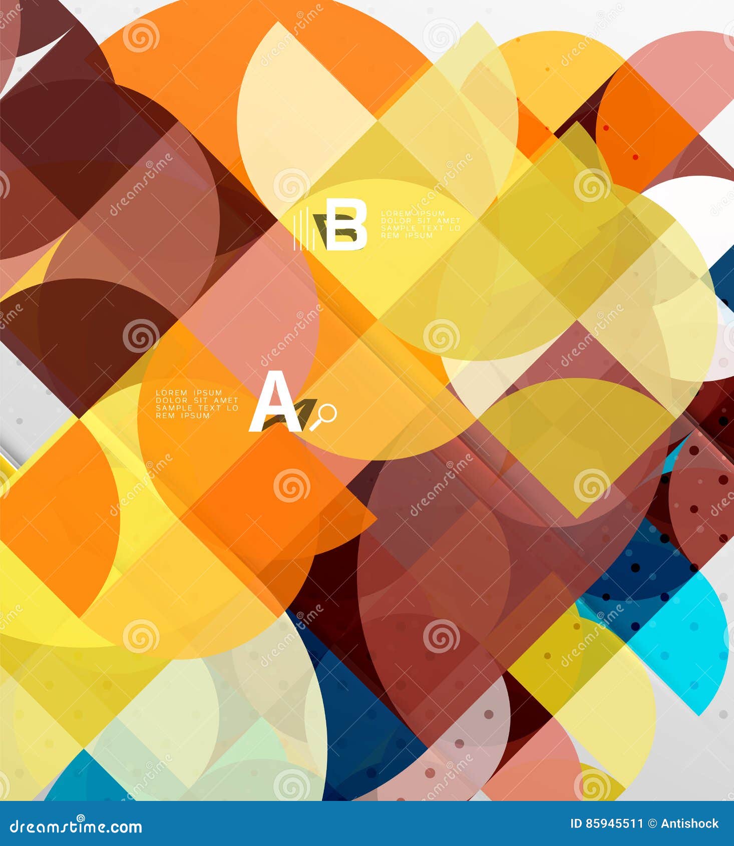 Minimalistic Circle Geometric Abstract Background Stock Vector ...