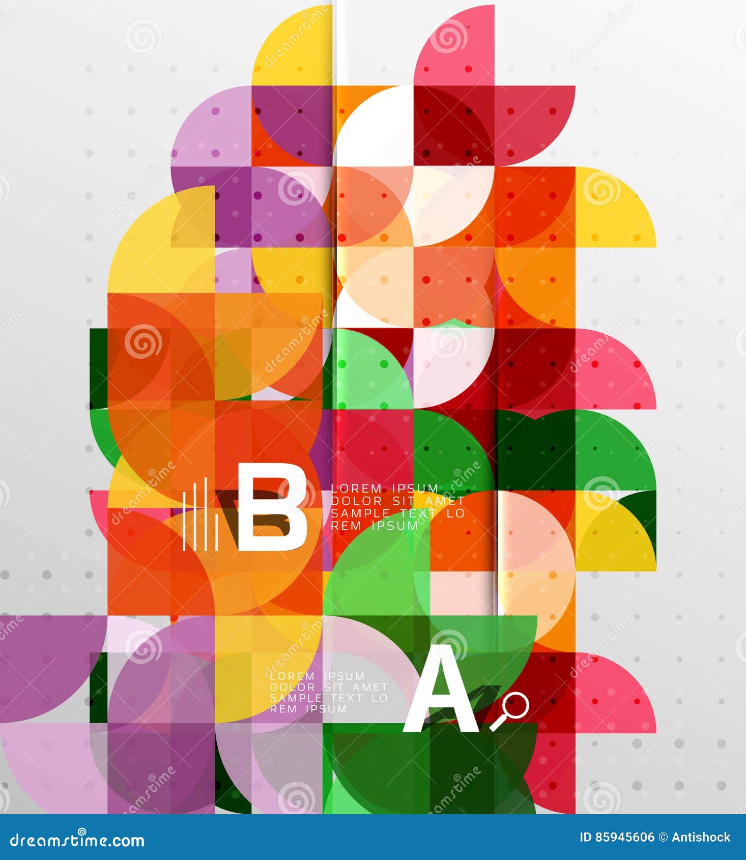 Minimalistic Circle Geometric Abstract Background Stock Vector ...