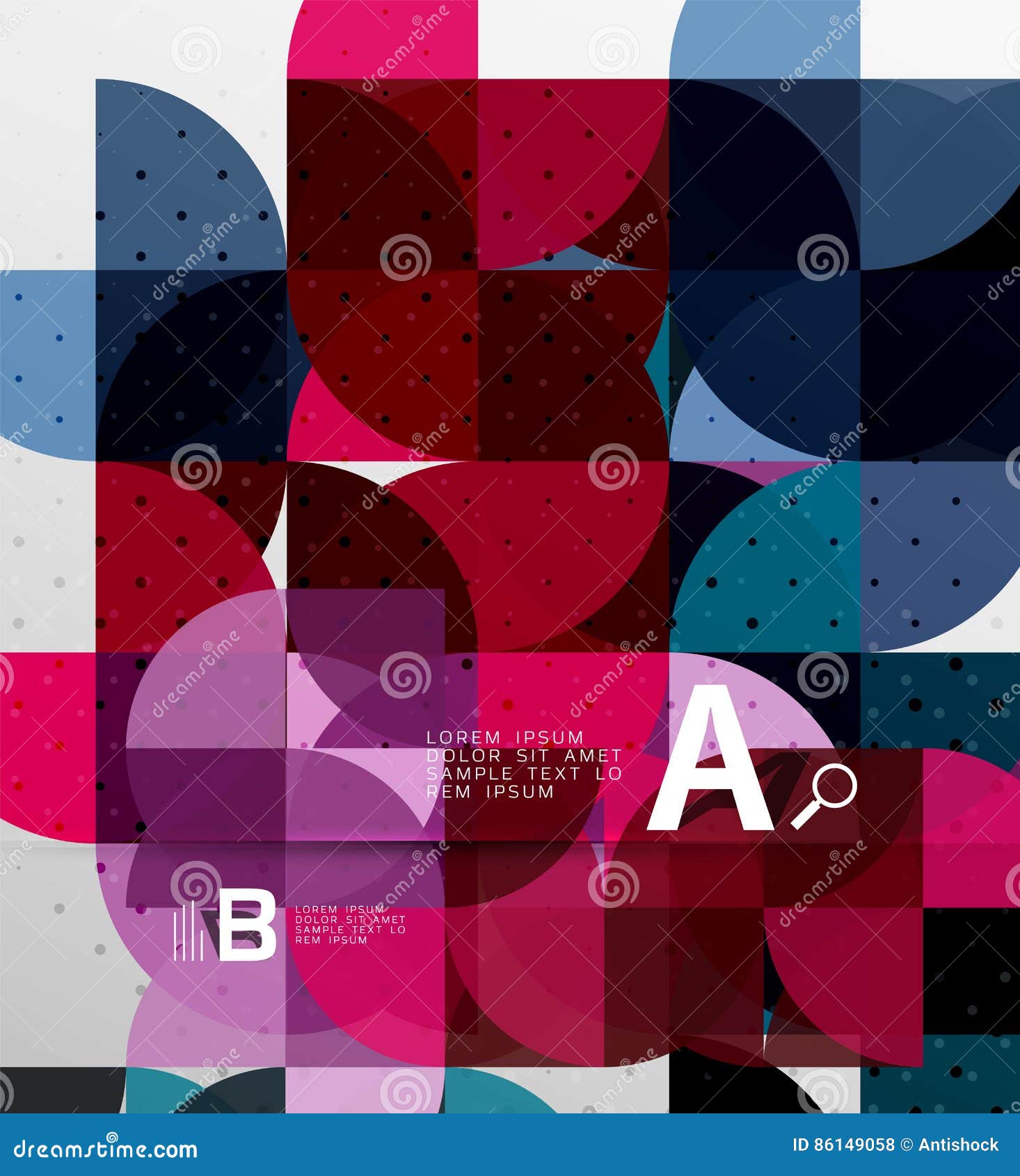 Minimalistic Circle Geometric Abstract Background Stock Vector ...