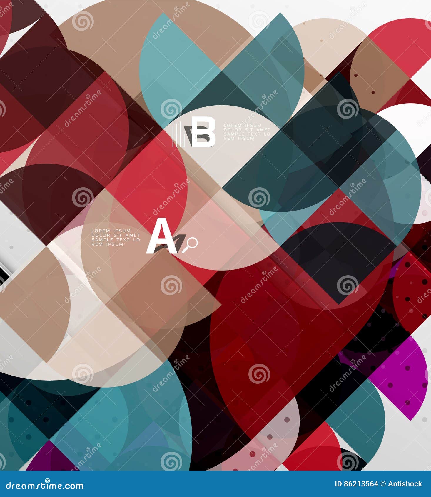 Minimalistic Circle Geometric Abstract Background Stock Vector ...