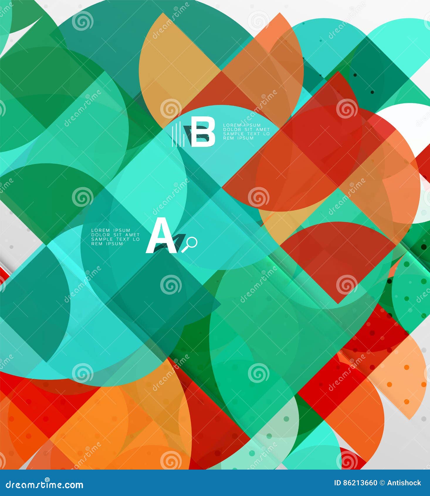 Minimalistic Circle Geometric Abstract Background Stock Vector ...