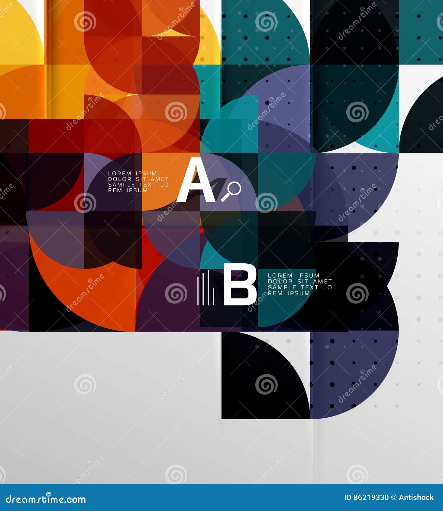 Minimalistic Circle Geometric Abstract Background Stock Illustration ...