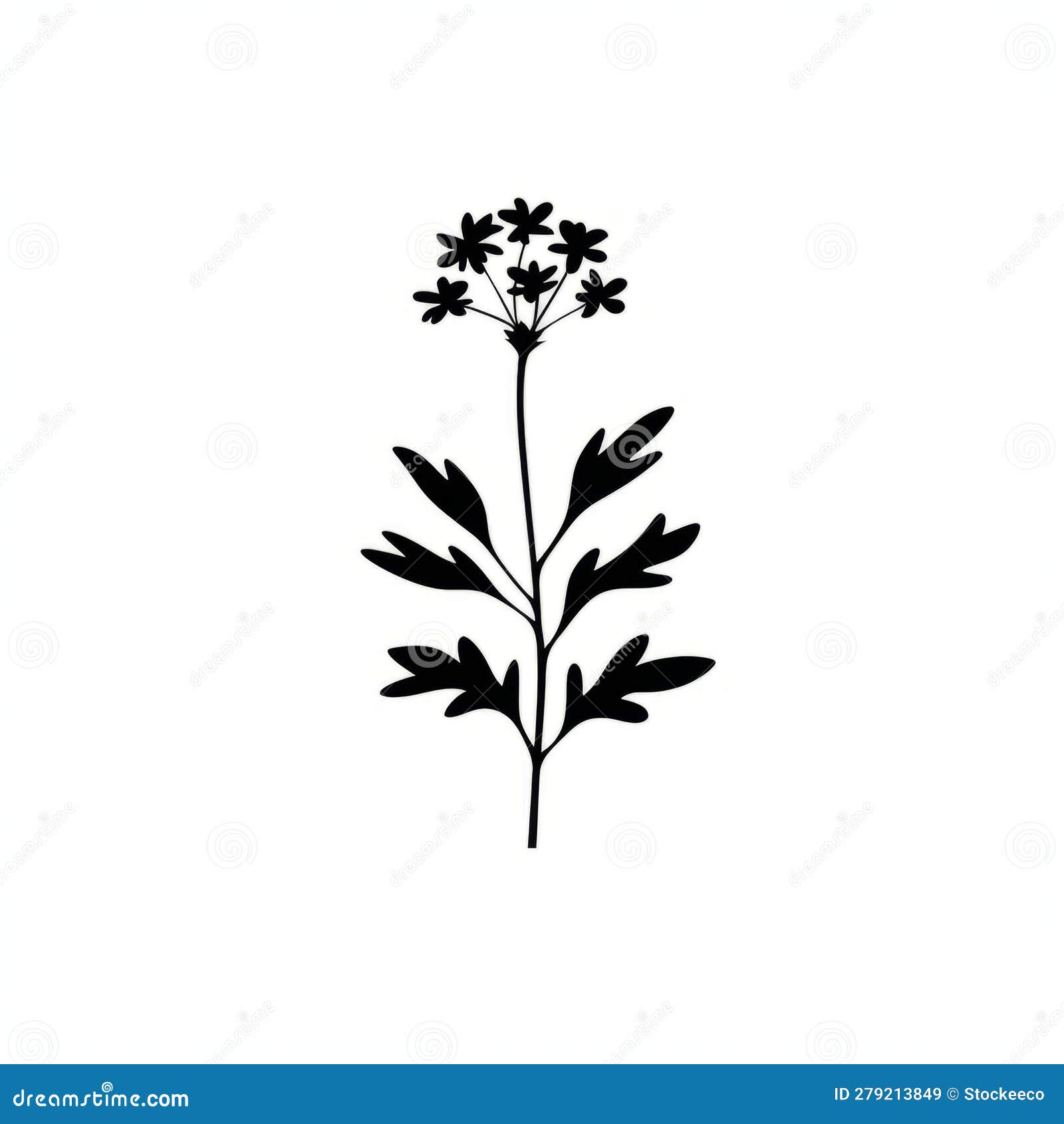 Verbena Silhouette Vector Flat Simple Identification Symbol Stock ...