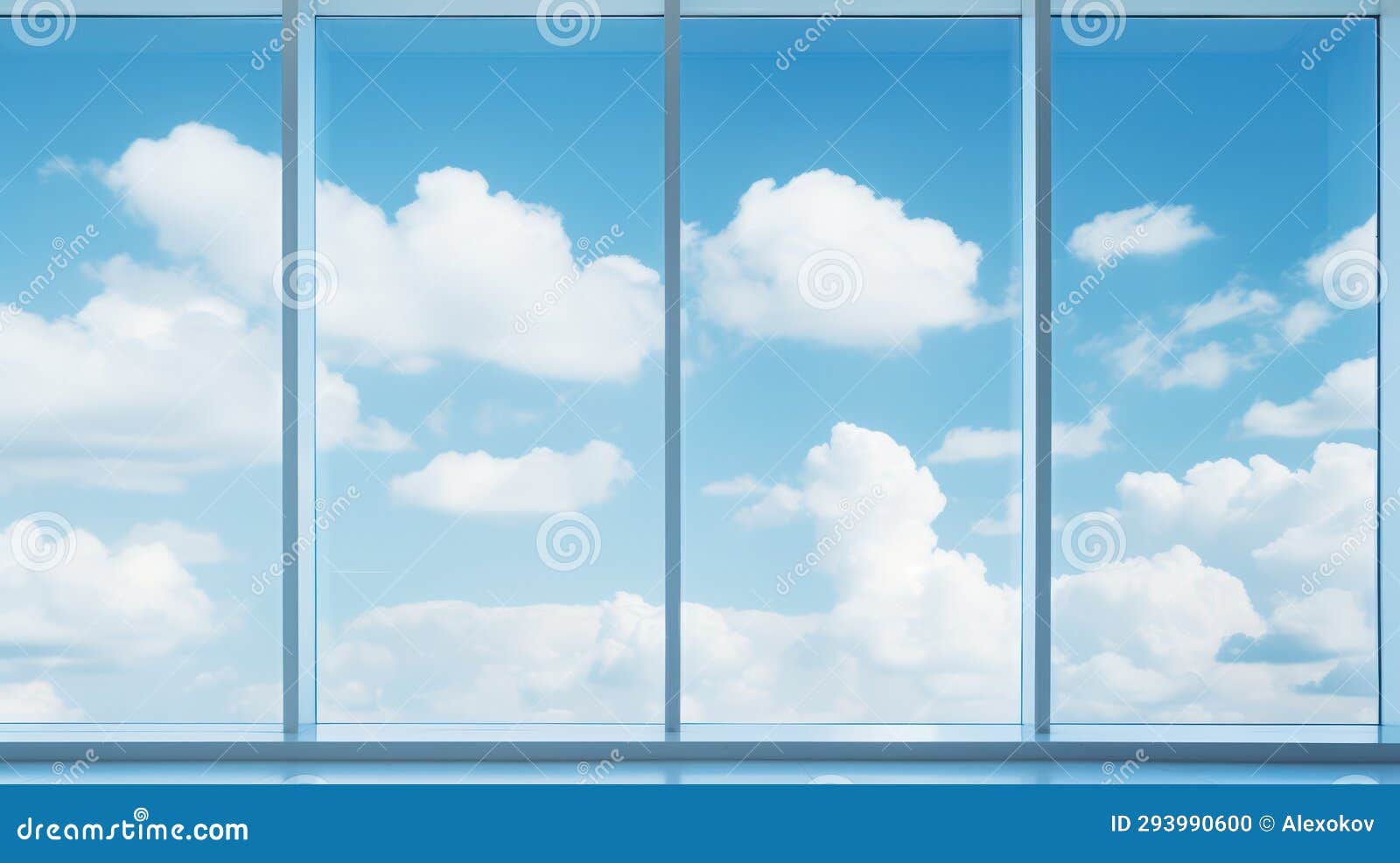 Minimalistic Cloud Reflection in the Window AI Generated Stock ...