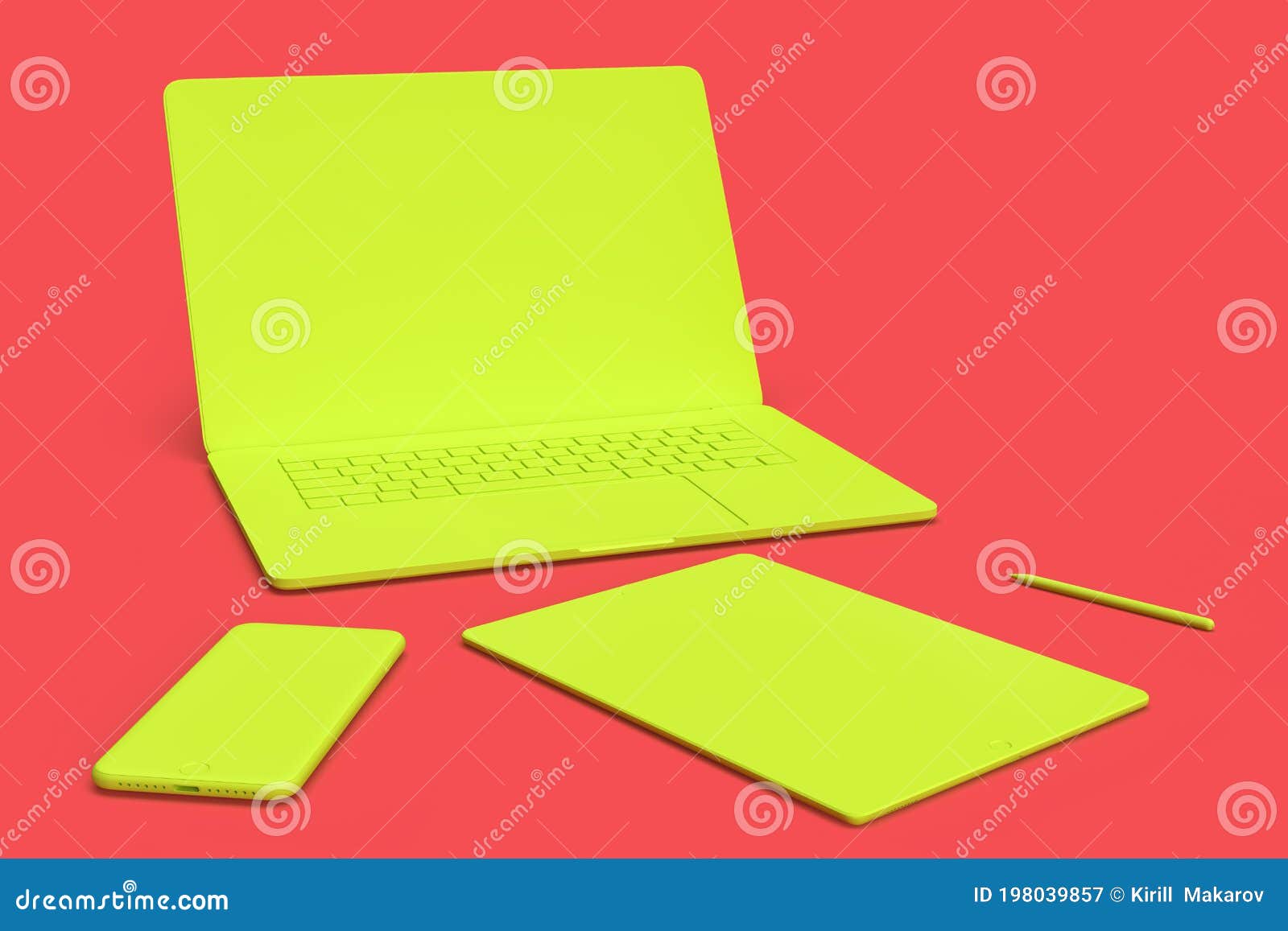 Minimalistic Composition with Electronic Equipment Such As Laptop ...