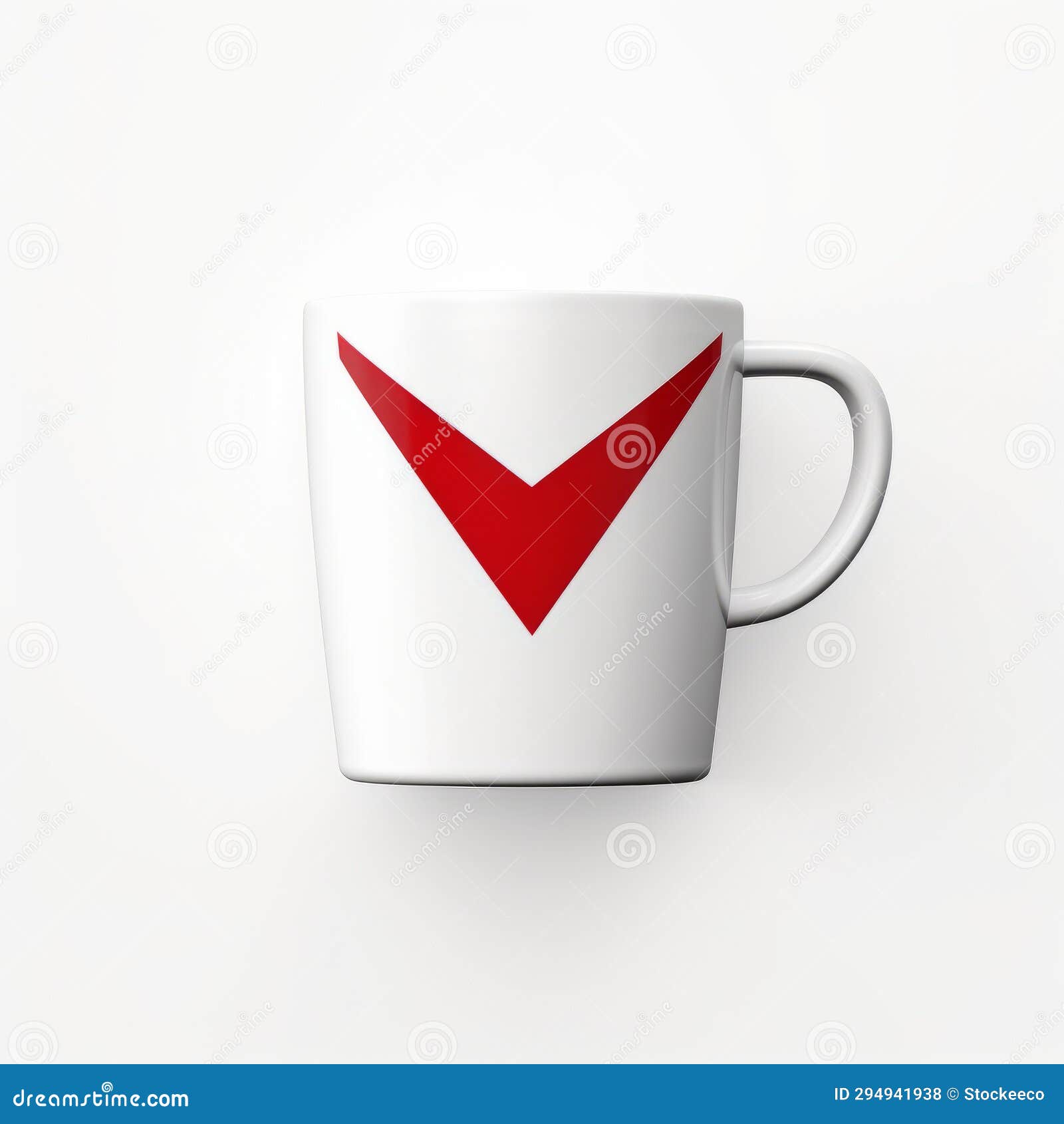 Minimal Red Arrow Mug Illustration on White Background Stock ...