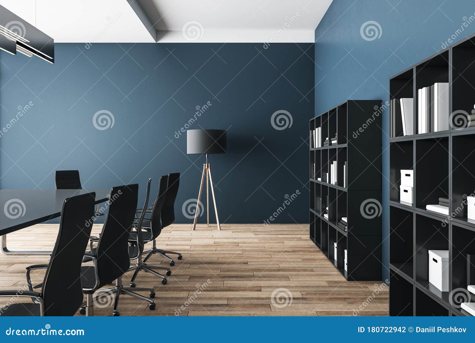 Minimalistic Conference Interior with Equipment on Table Stock ...
