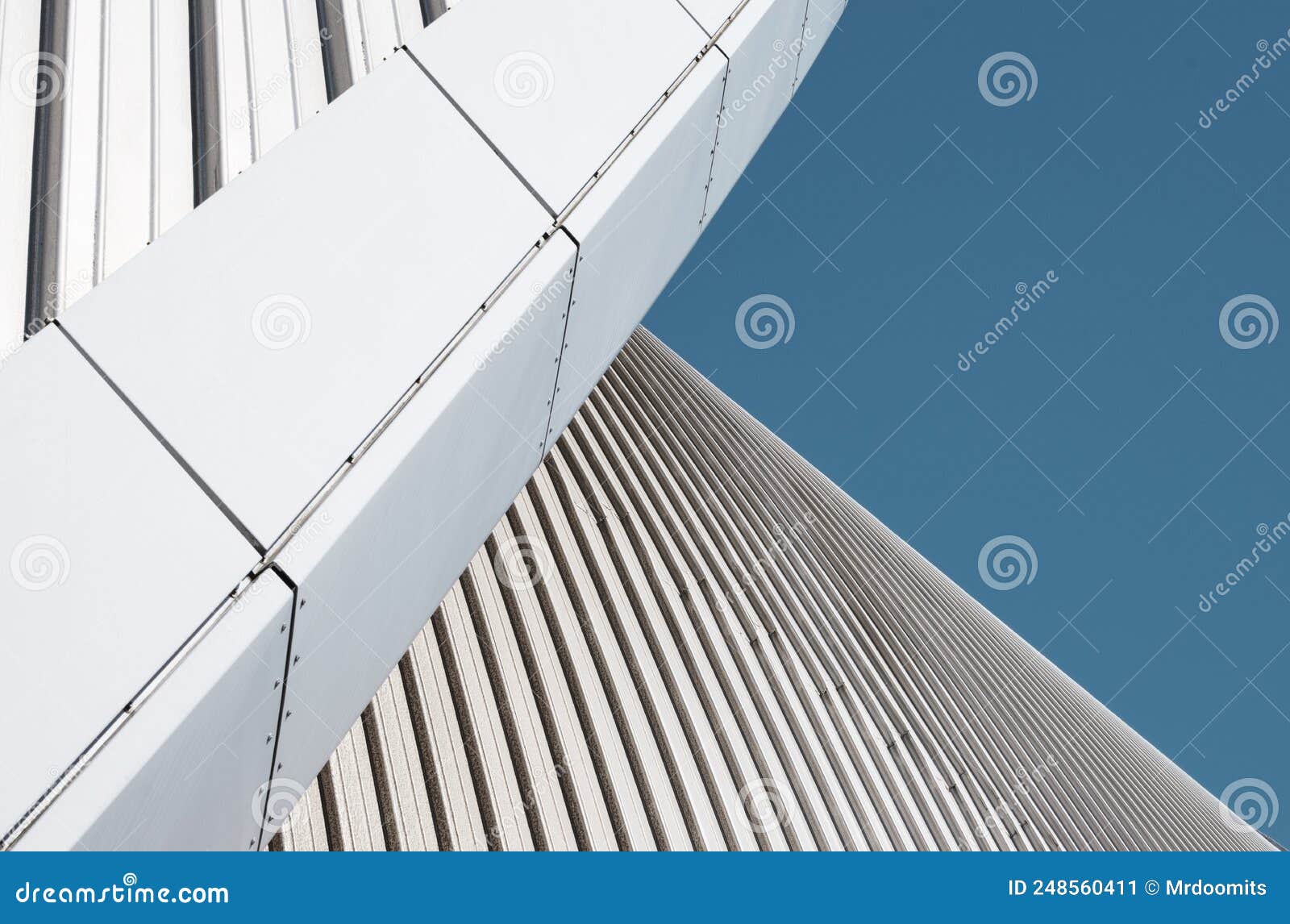 Minimalistic Contemporary Curved Building Stock Image - Image of metal ...