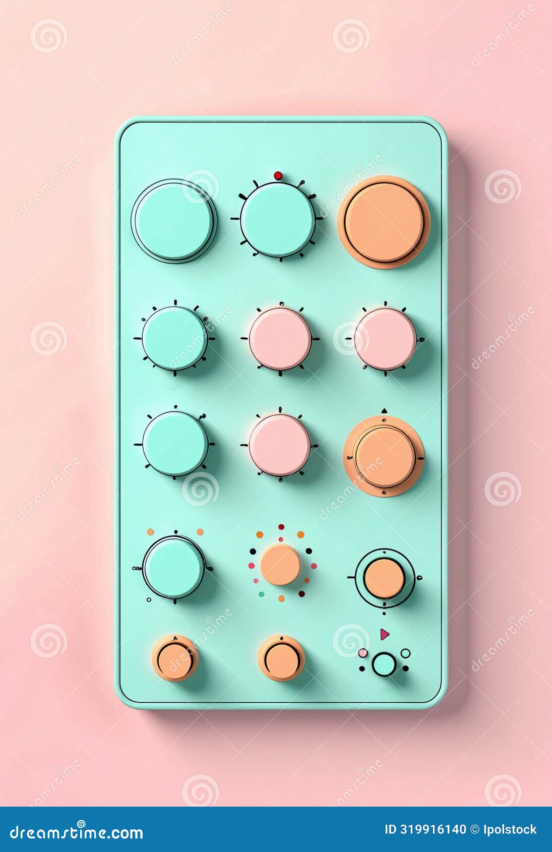 A Minimalistic Control Panel Or Interface Design. Template For Web ...