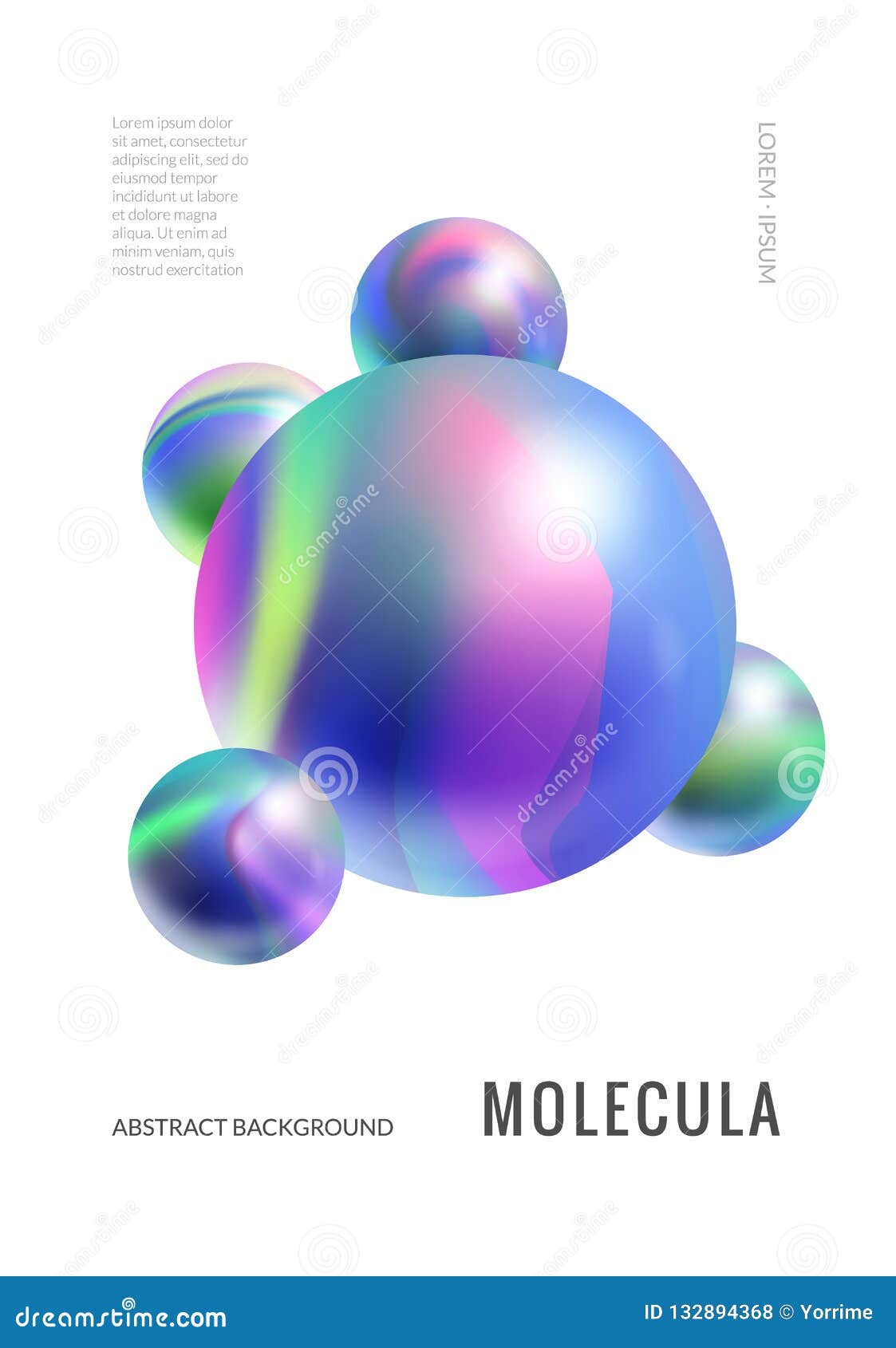 Minimalistic Cover Design Abstract Molecule Stock Vector - Illustration ...
