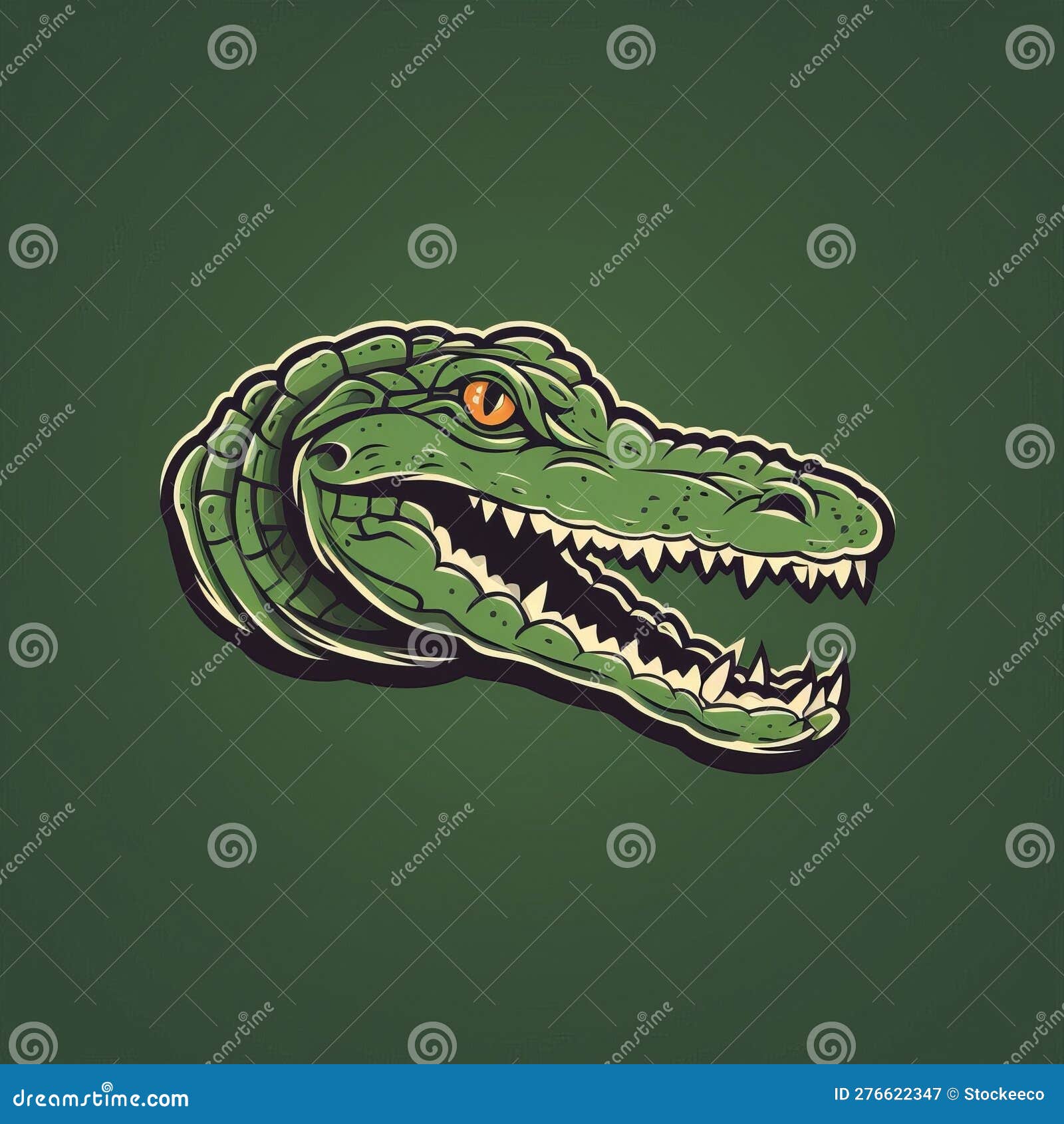 Minimalistic Crocodile Logo in 2d Vector Icon Style Stock Illustration ...