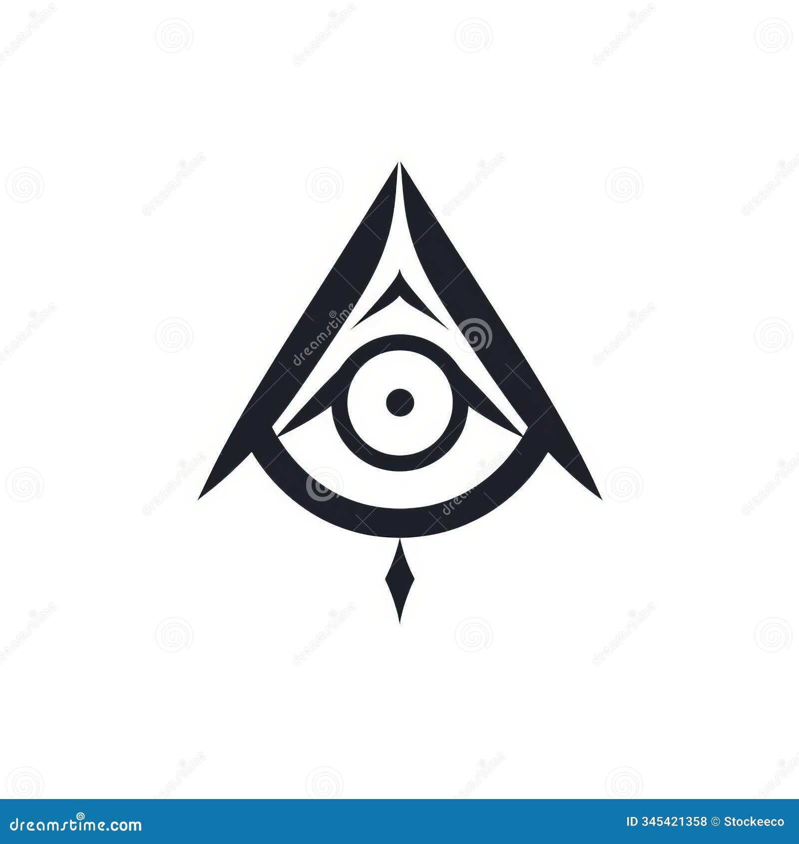 Minimalistic Cyclops Icon Pattern on White Background Design Stock ...