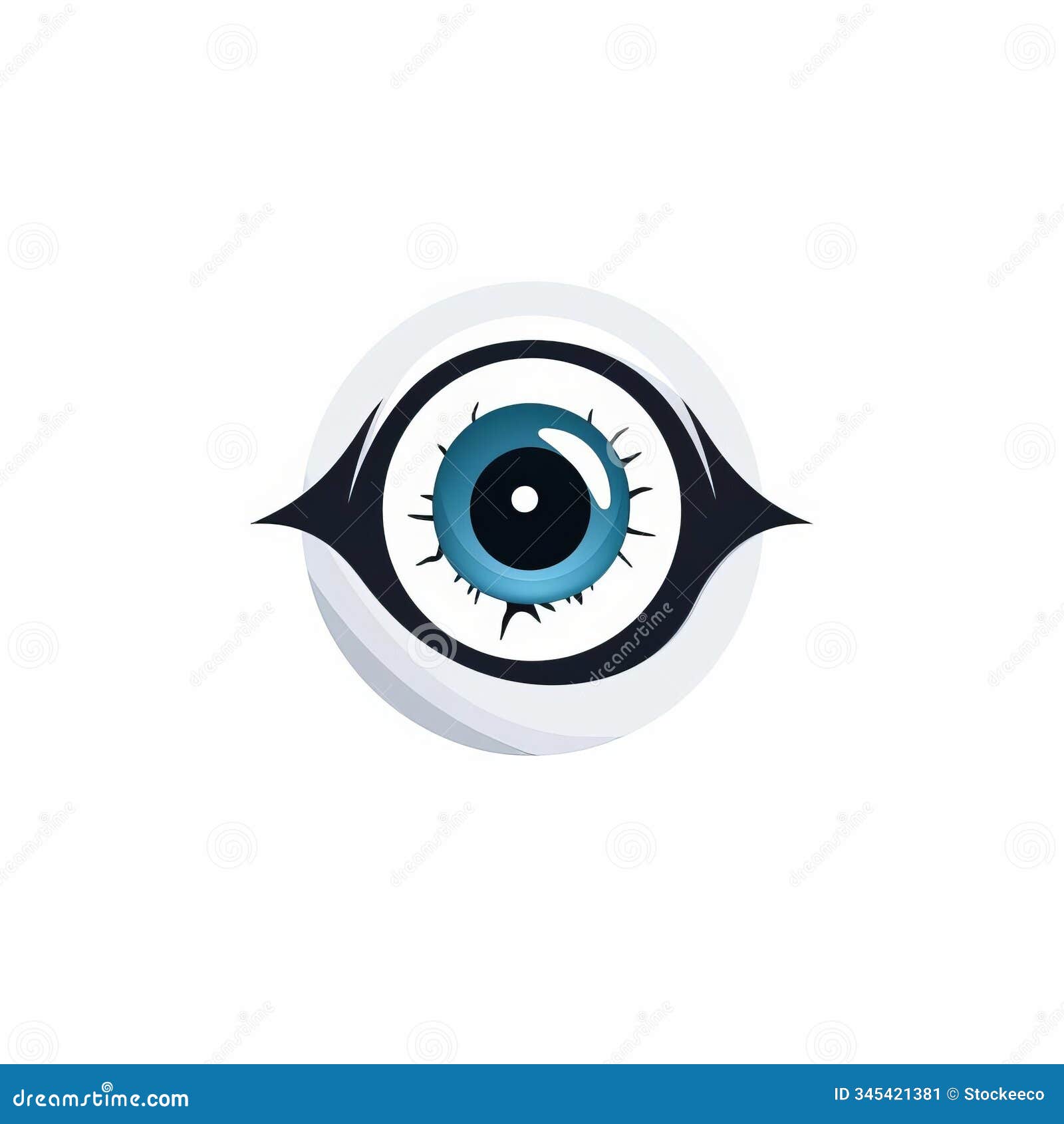 Minimalistic Cyclops Icon Pattern On White Background Design Stock ...