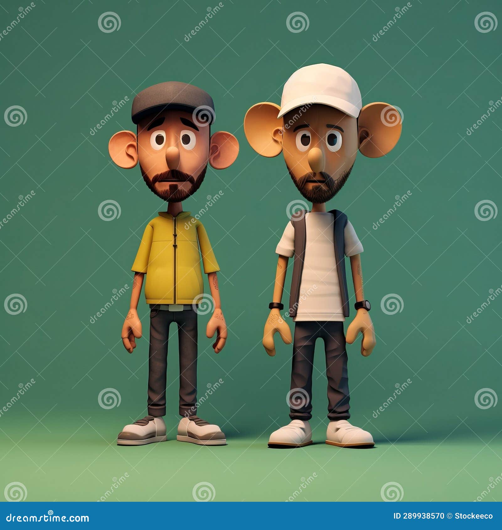 Minimalistic 3d Cartoon Characters: Mouse and Anthony Stock ...