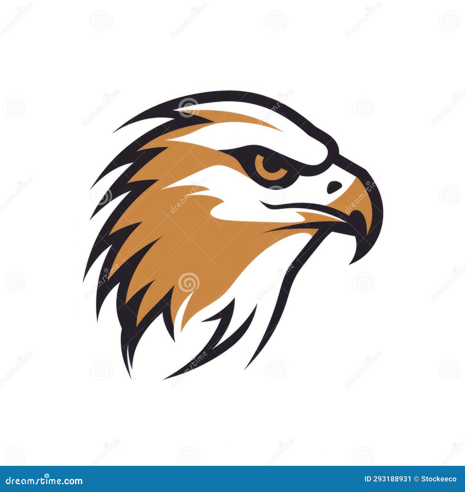 Minimalistic 2d Hawk Icon for Logo Design Stock Illustration ...