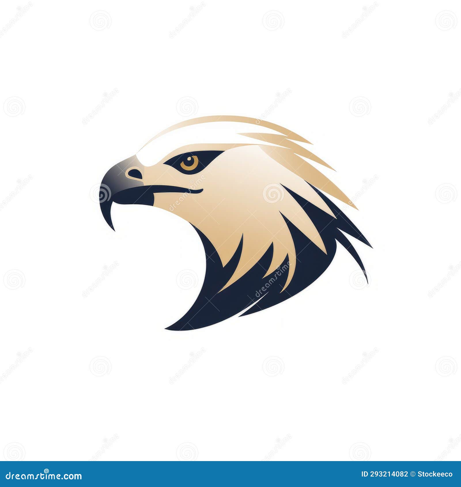 Minimalistic 2d Hawk Logo on White Background Stock Illustration ...