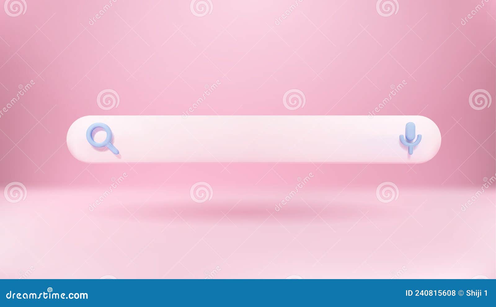 Minimalistic 3d Search Bar with Pink Background Stock Vector ...