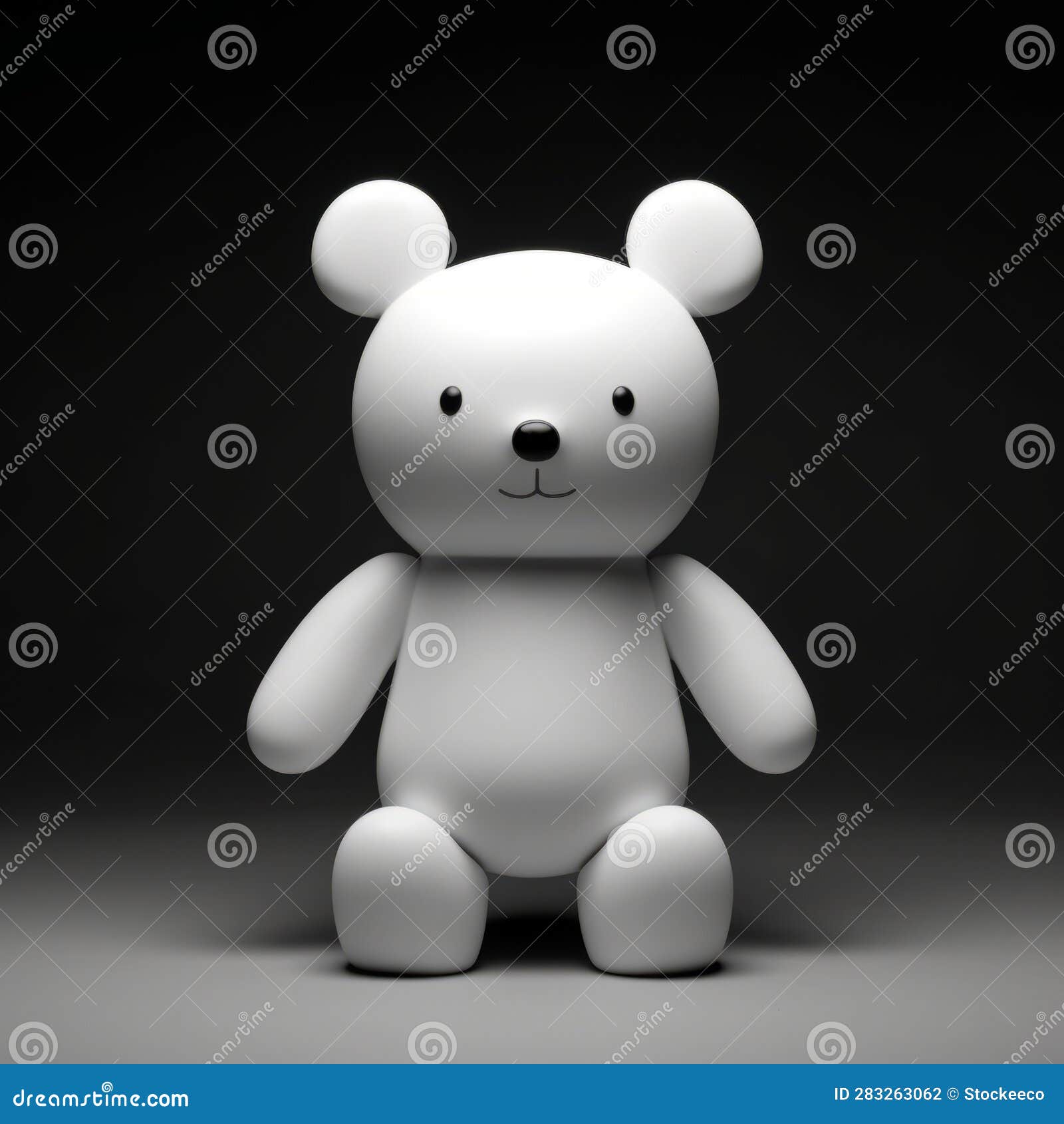 Minimalistic Teddy Bear Logo With Sympathetic Beret Stock Illustration ...