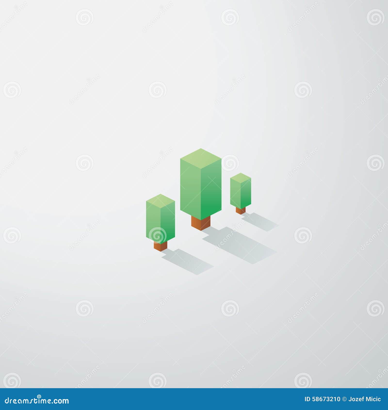 Minimalistic 3d Trees. Low Poly Elements Scene Stock Vector ...