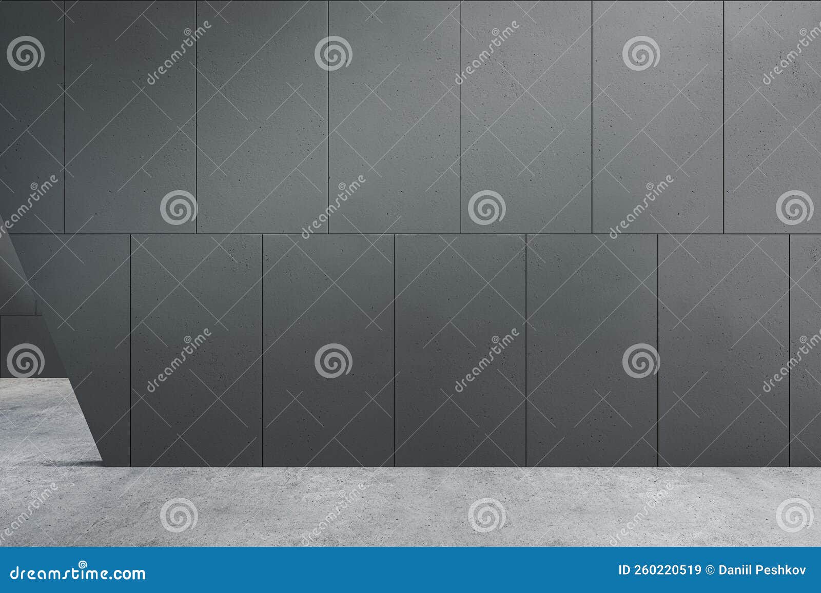 Minimalistic Dark Concrete Tile Wall in Simple Interior. Design and ...