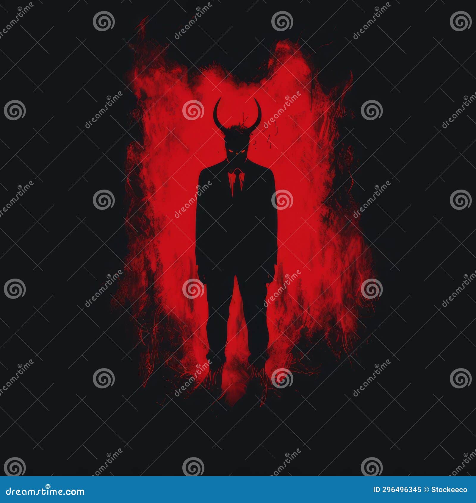 Minimalistic Demon: a Monochromatic Portrait of a Celestialpunk Devil ...