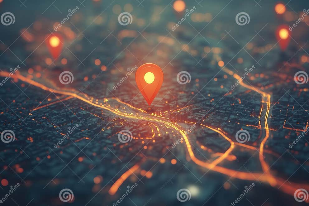 Map App Interface, Minimalistic Design of Digital Map Interface with ...