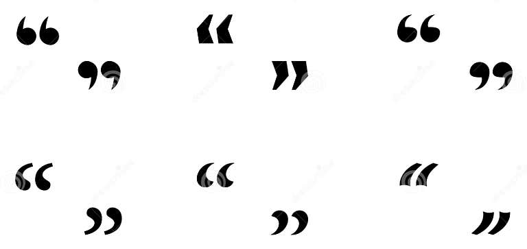 Minimalistic Design Featuring Large Black Quotation Marks Stock Vector ...