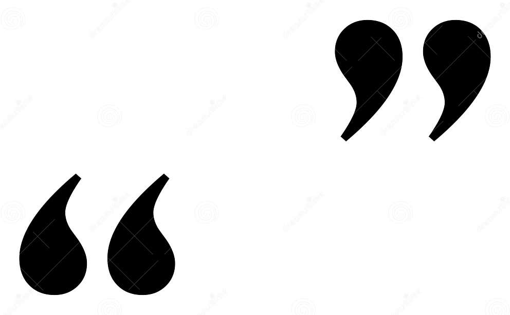 Minimalistic Design Featuring Large Black Quotation Marks Stock Vector ...