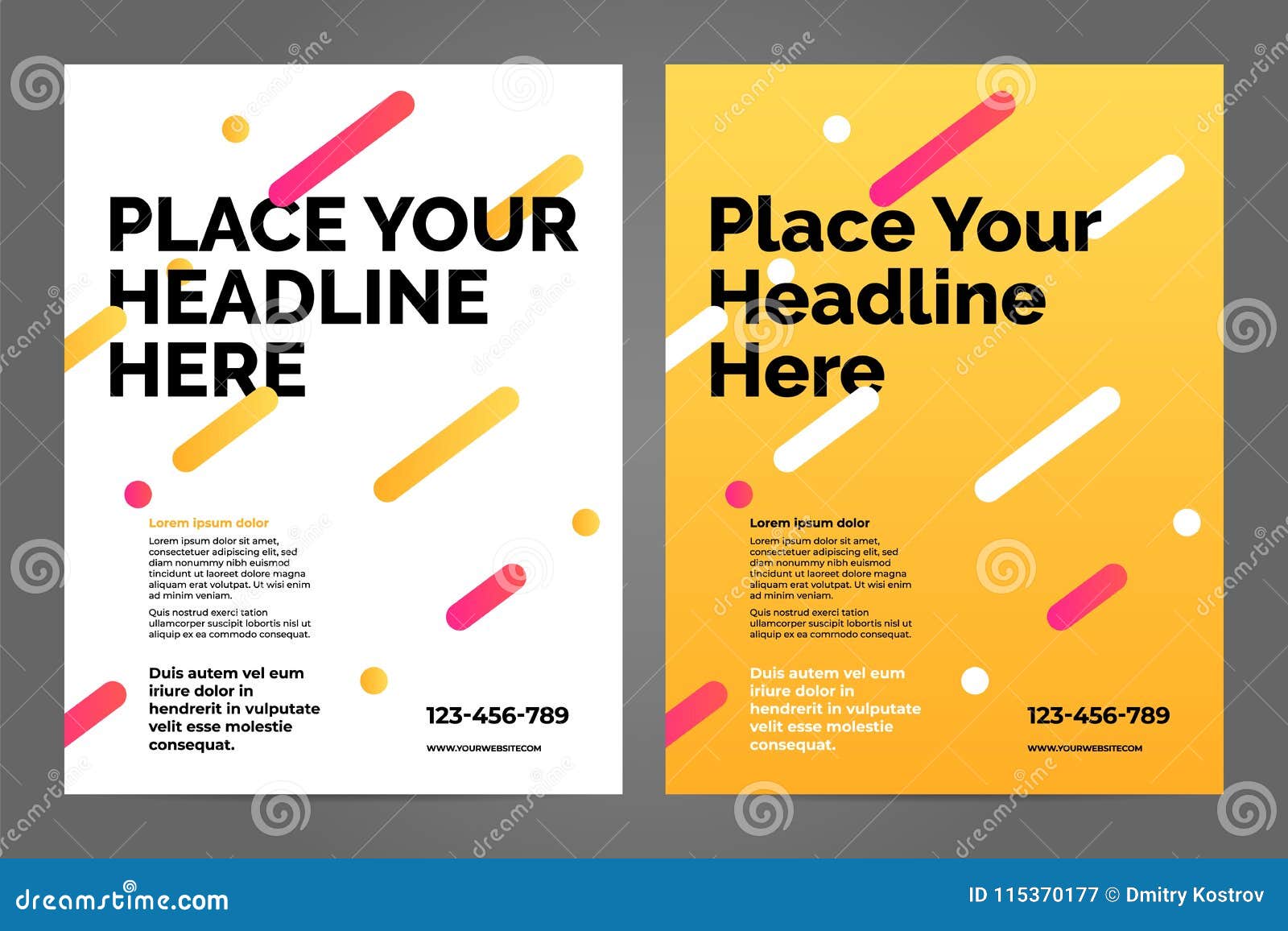 Minimal Poster Template Design Stock Vector - Illustration of geometric ...