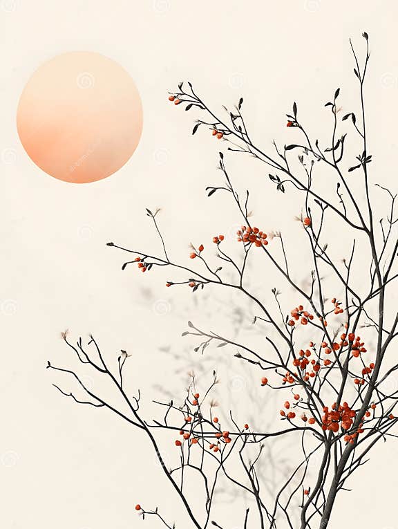 A Minimalistic Digital Artwork Featuring a Beautiful Plain Color Scheme ...