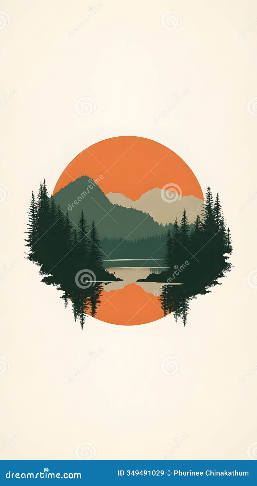 A Minimalistic Digital Artwork Featuring a Beautiful Plain Color Scheme ...