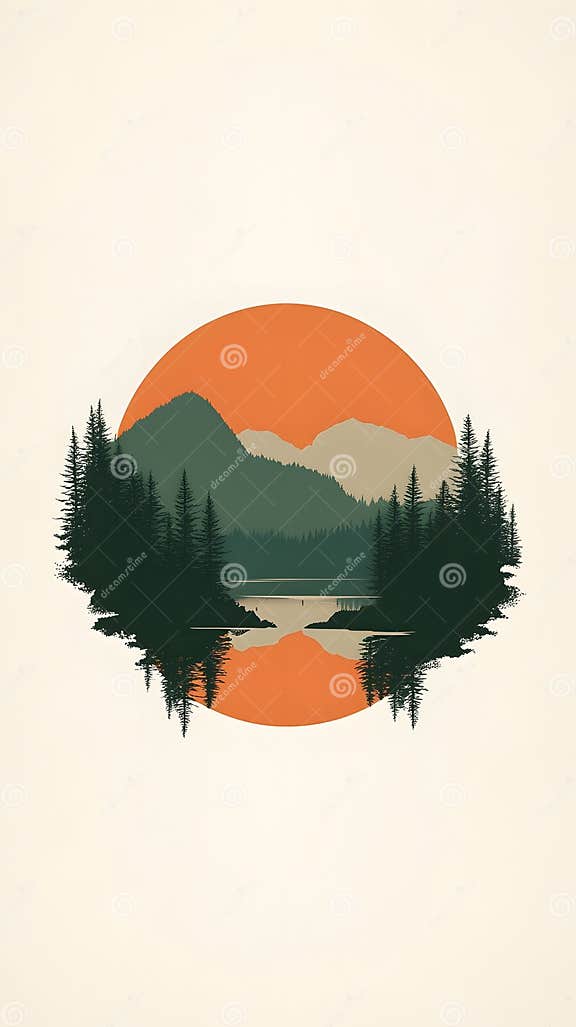 A Minimalistic Digital Artwork Featuring a Beautiful Plain Color Scheme ...