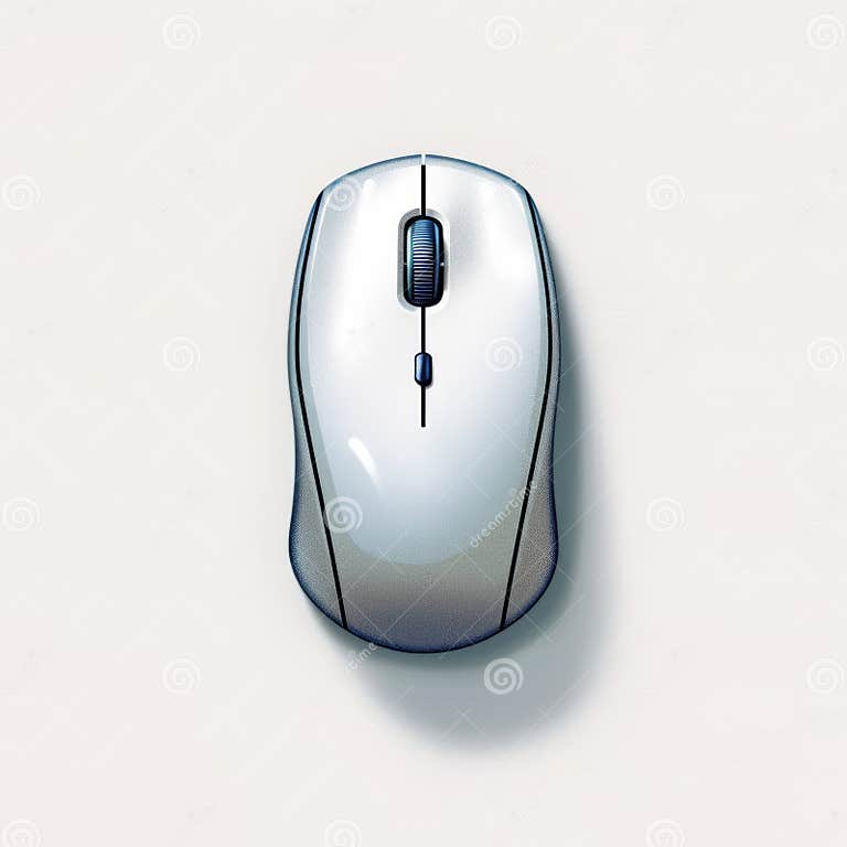 Minimalistic Digital Illustration of a Computer Mouse Stock ...