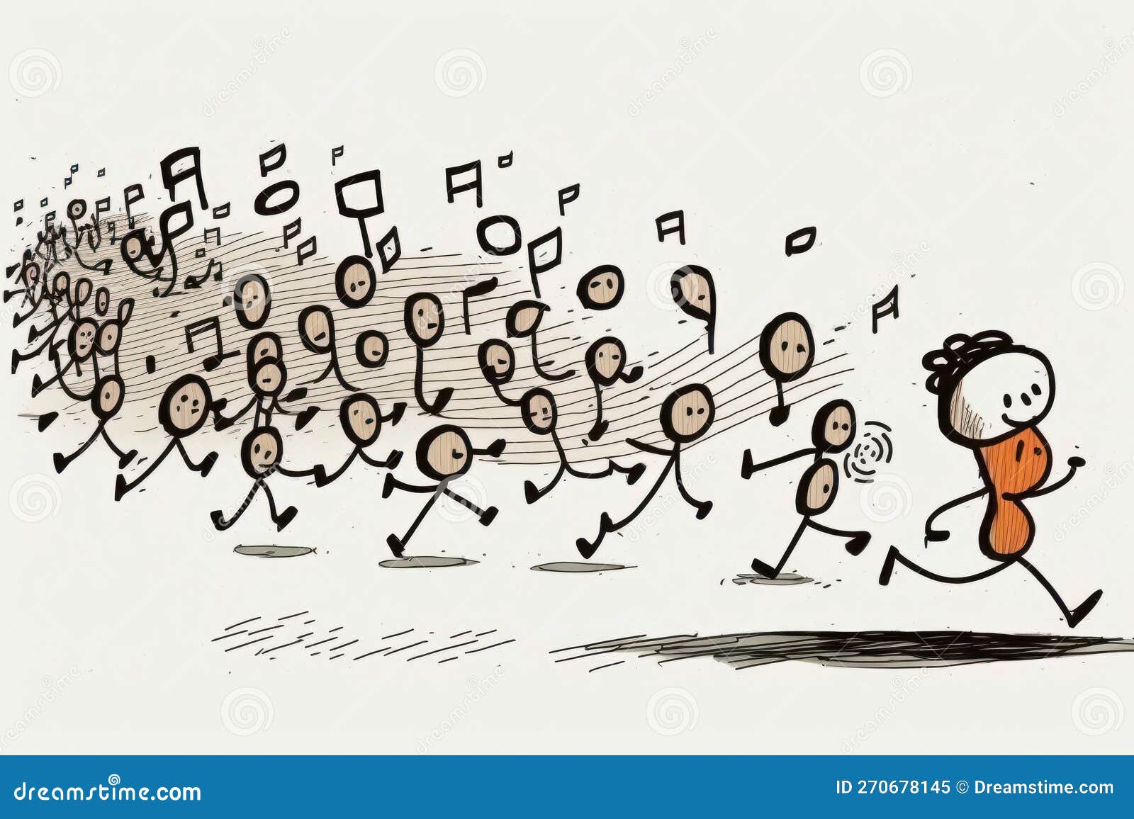 Minimalistic Drawing of Musical Notes. Created with Generative AI ...