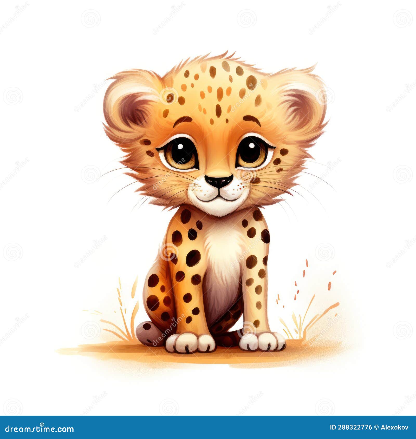 Minimalistic Drawings of a Cheetah AI Generated Stock Illustration ...