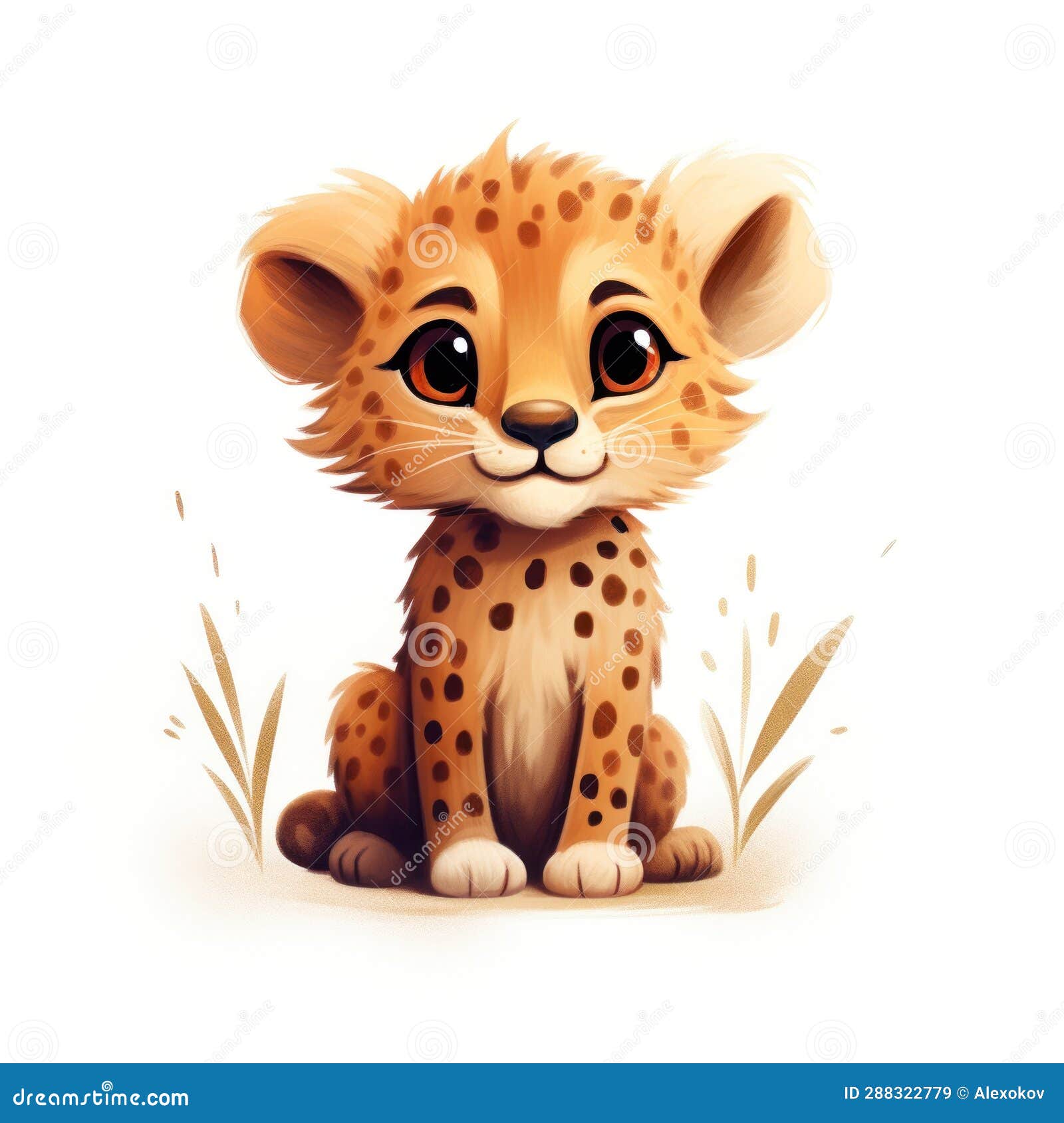 Minimalistic Drawings of a Cheetah AI Generated Stock Illustration ...