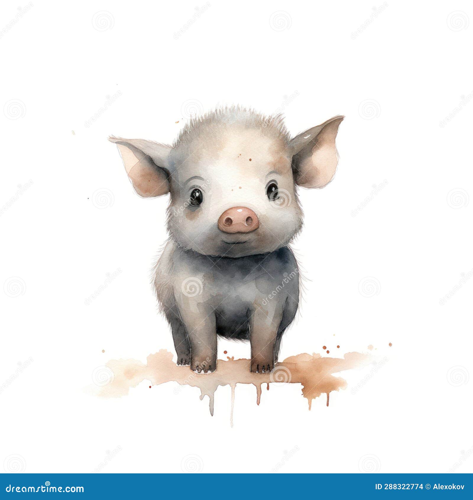 Minimalistic Drawings of a Simple Boar AI Generated Stock Illustration ...