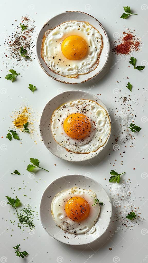 Minimalistic Egg Dish Selection Omelets, Scrambled Eggs, and Poached ...