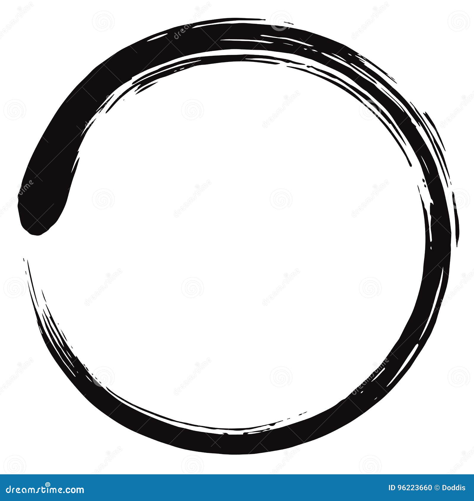 Minimalistic Enso Zen Circle Vector Stock Vector - Illustration of ...