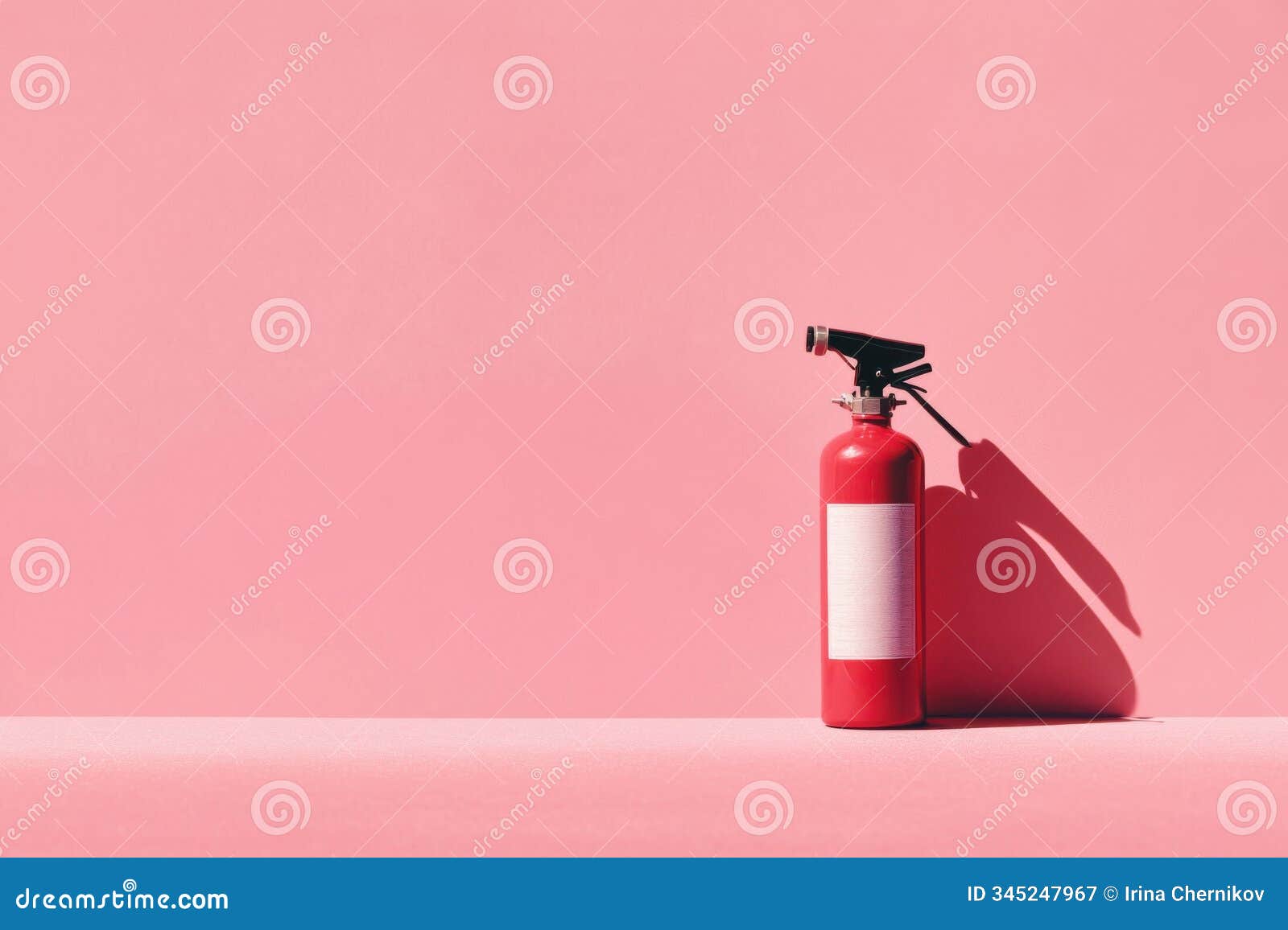 Minimalistic Fire Extinguisher Against Pink Background for Safety ...