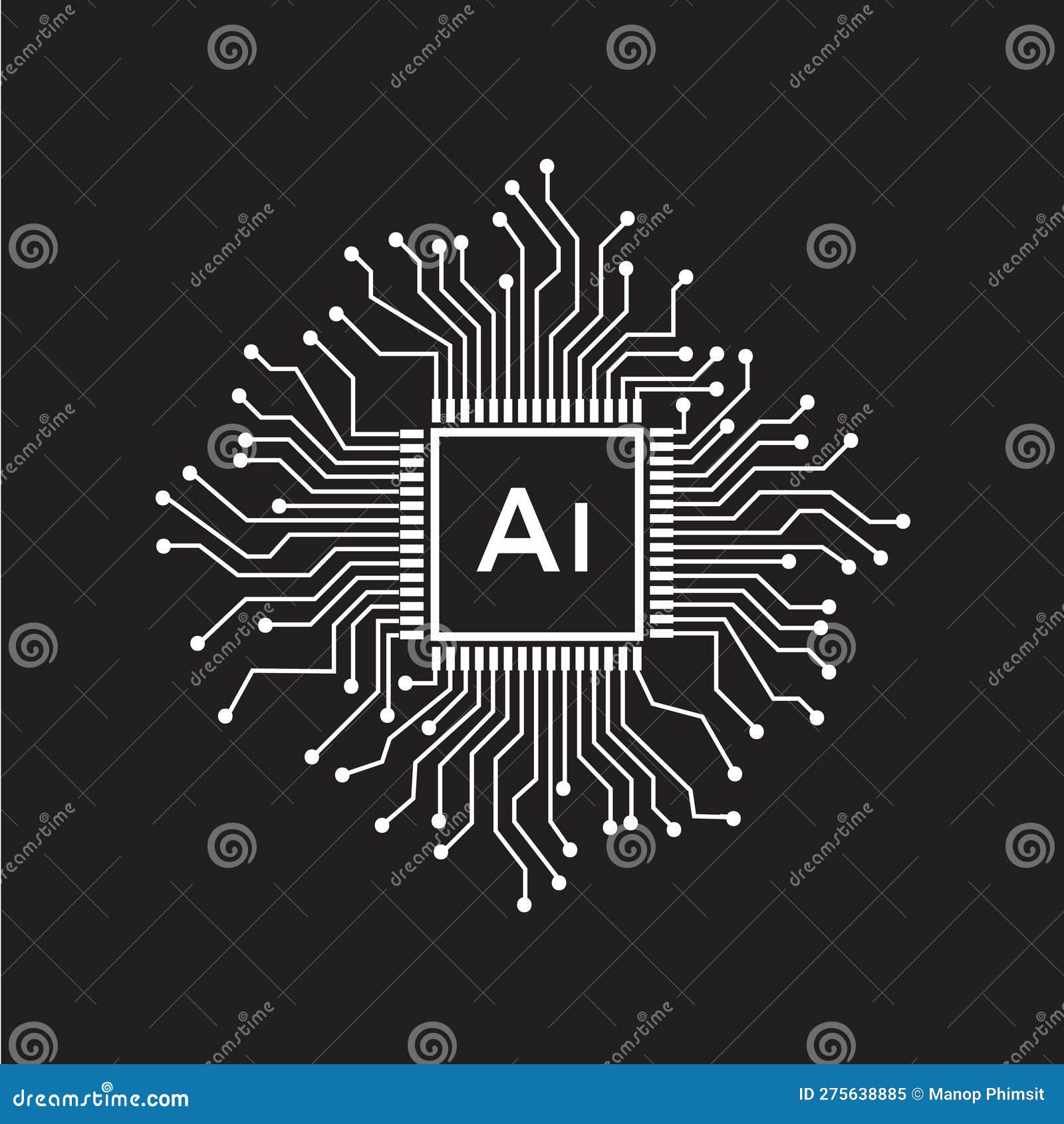 Minimalistic Flat Design AI Processor Vector Icon for Websites Stock ... Minimalistic Flat Design AI Processor Vector Icon for Websites Stock ...