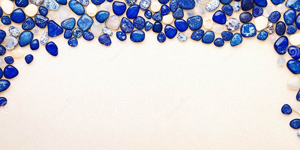 A Minimalistic Flat Lay of Cobalt Blue Objects Arranged on a Light Sand ...