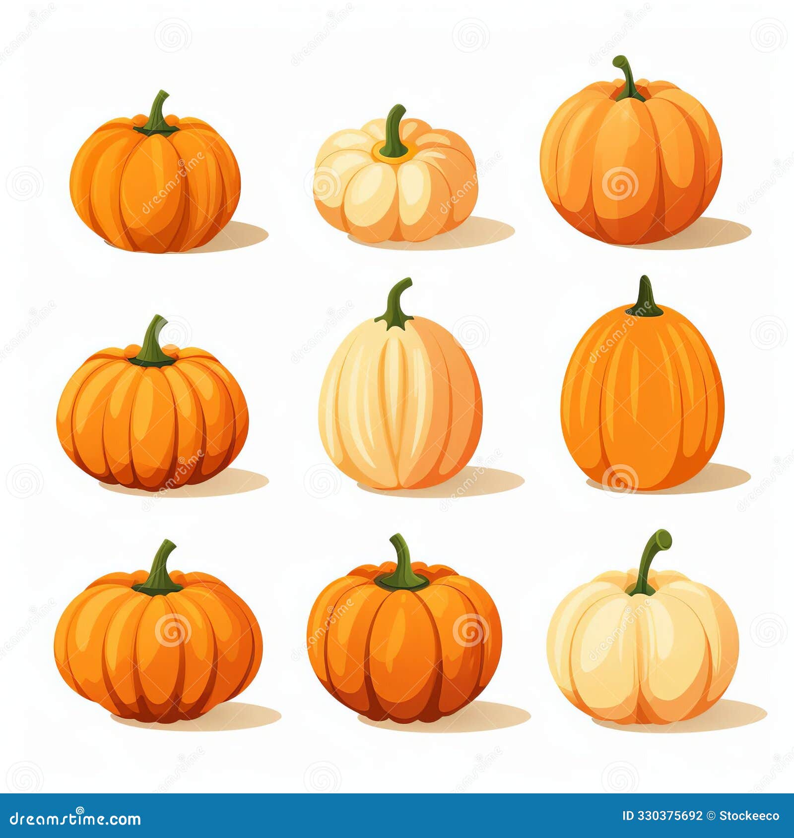 Minimalistic Flat Pumpkin Vector Svg Animation Asset Collection Stock ...