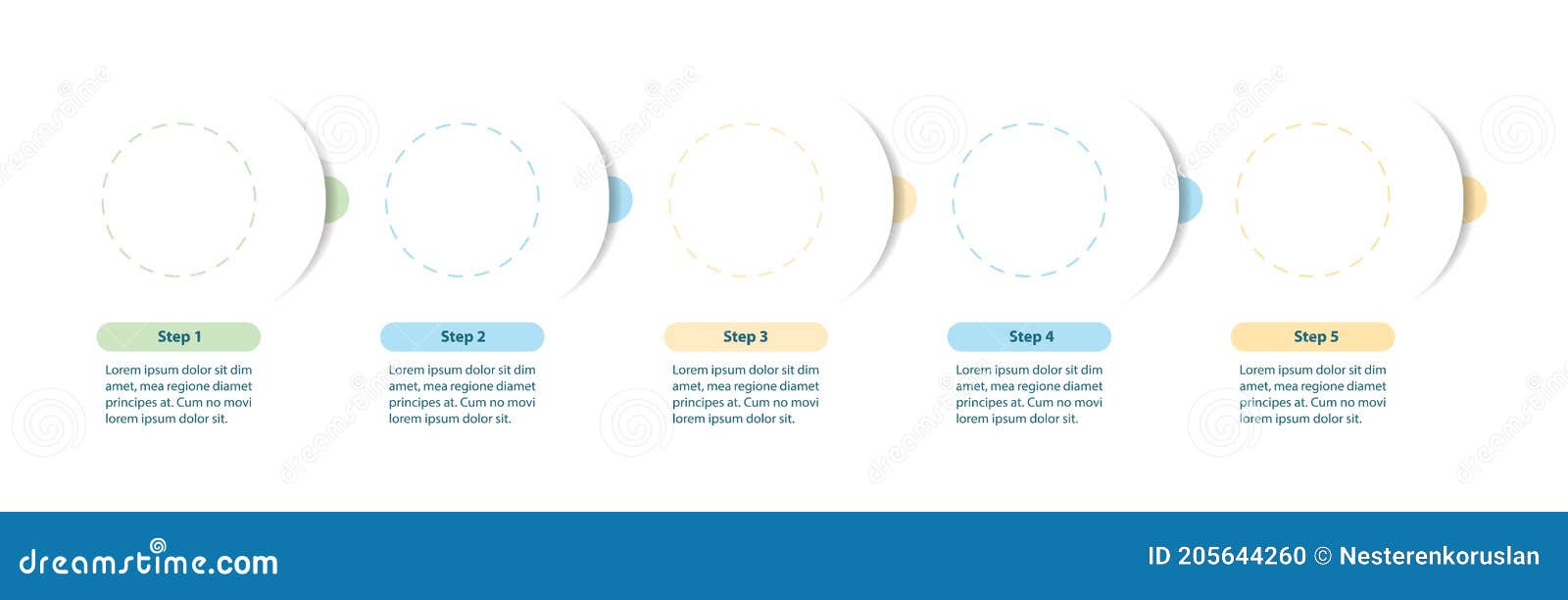 Minimalistic Flowchart with Arrows Vector Infographic Template Stock ...